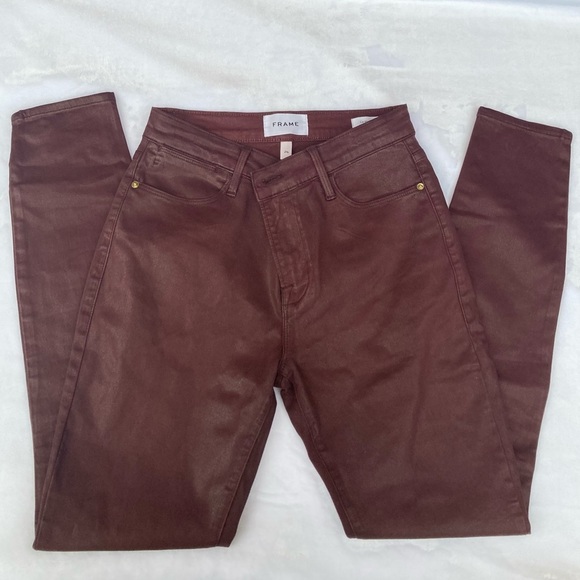 Frame Denim | Jeans | Frame Le High Skinny Jeans In Coated Stretch ...